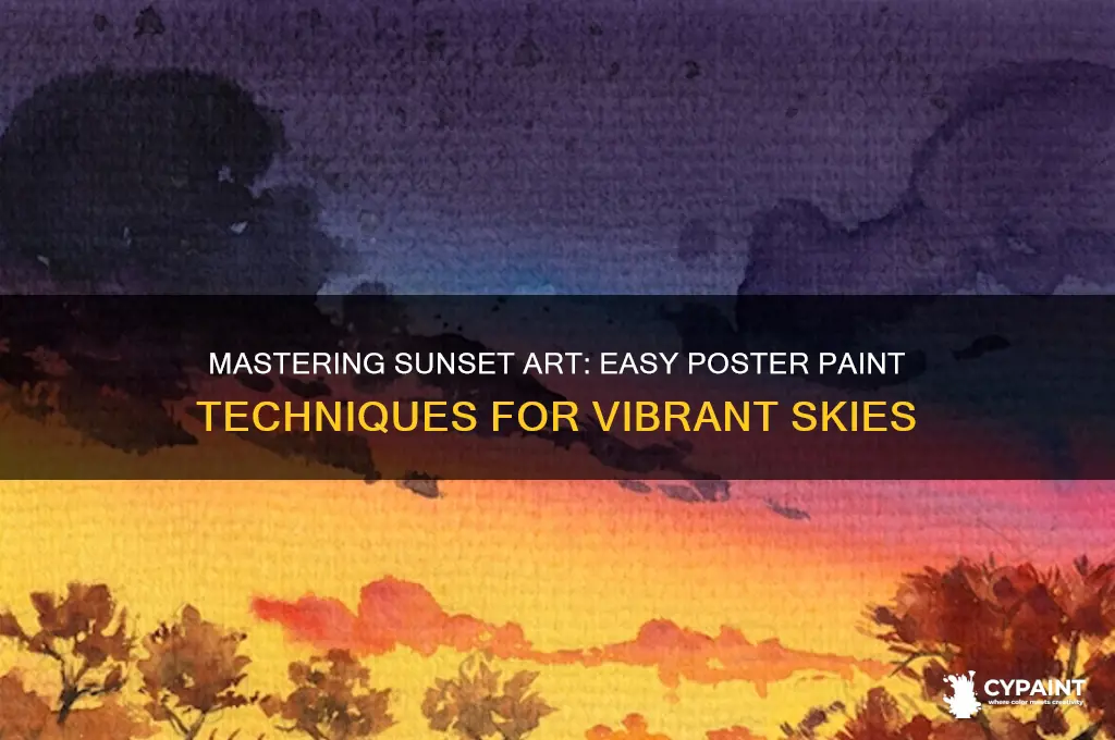 Mastering Sunset Art: Easy Poster Paint Techniques For Vibrant Skies ...