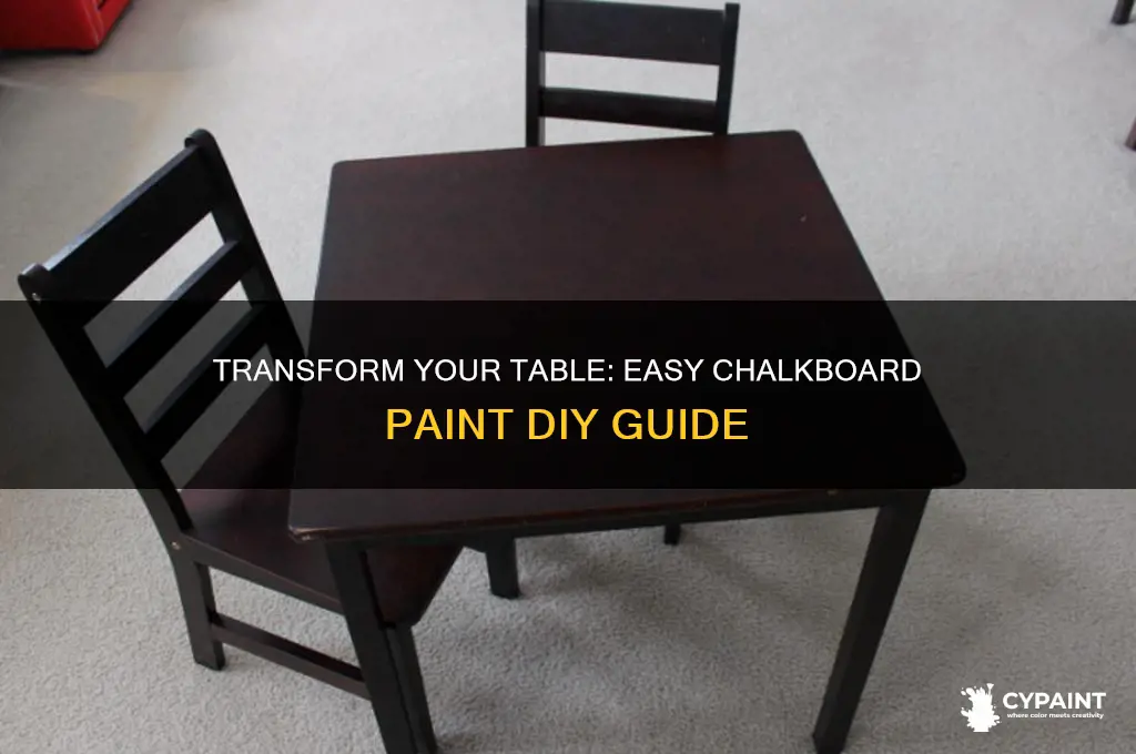 Transform Your Table: Easy Chalkboard Paint Diy Guide | CyPaint