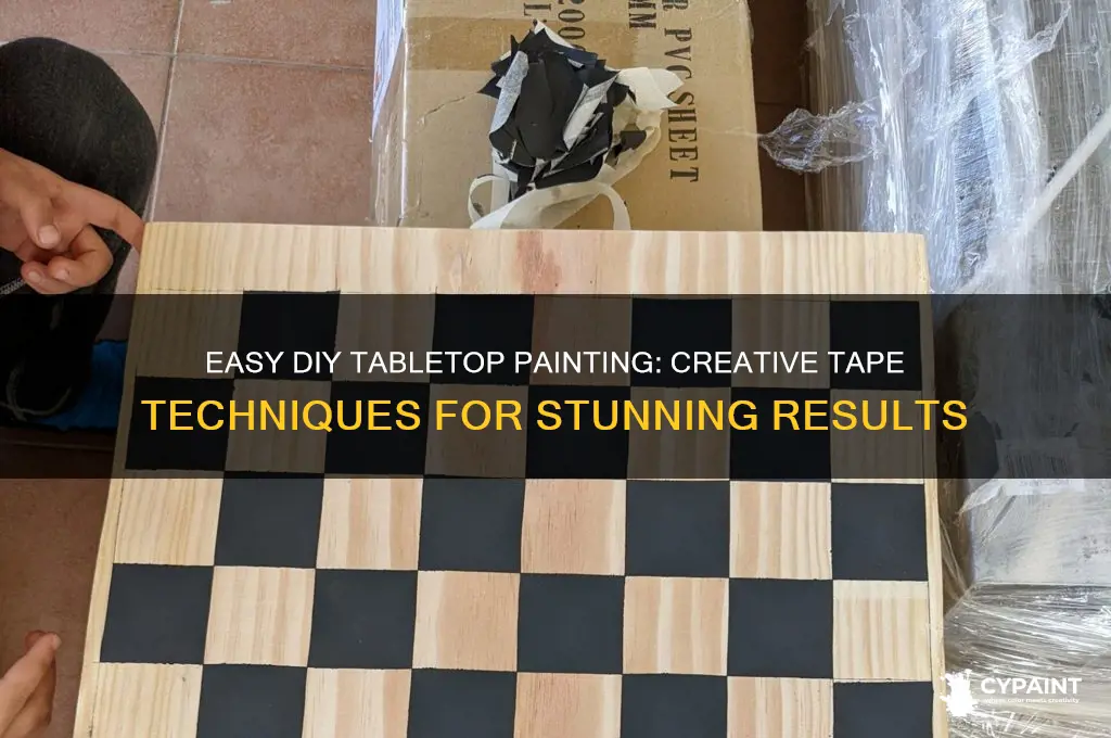 Easy Diy Tabletop Painting: Creative Tape Techniques For Stunning ...
