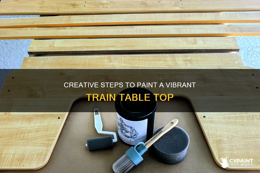 Creative Steps To Paint A Vibrant Train Table Top | CyPaint