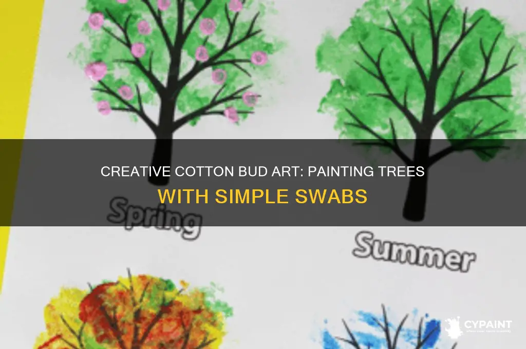 Creative Cotton Bud Art: Painting Trees With Simple Swabs | CyPaint