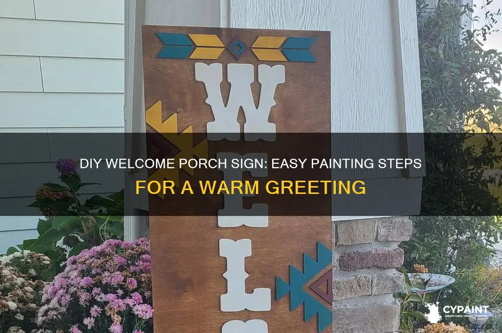 Diy Welcome Porch Sign: Easy Painting Steps For A Warm Greeting | CyPaint