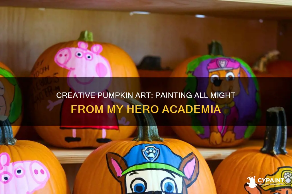 Creative Pumpkin Art: Painting All Might From My Hero Academia | CyPaint