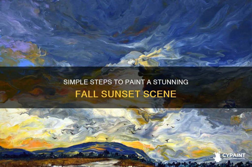 Simple Steps To Paint A Stunning Fall Sunset Scene | CyPaint