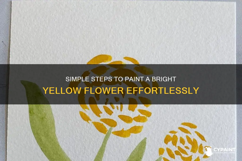 Simple Steps To Paint A Bright Yellow Flower Effortlessly | CyPaint