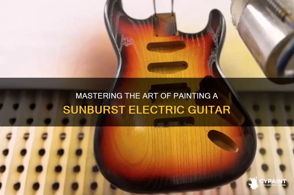 Mastering The Art Of Painting A Sunburst Electric Guitar | CyPaint