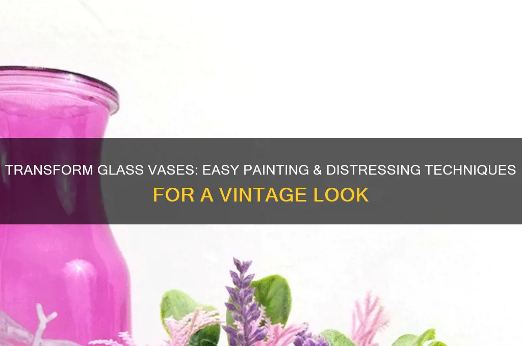 Transform Glass Vases: Easy Painting & Distressing Techniques For A ...
