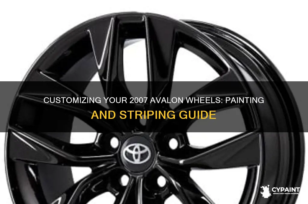 Customizing Your 2007 Avalon Wheels: Painting And Striping Guide | CyPaint