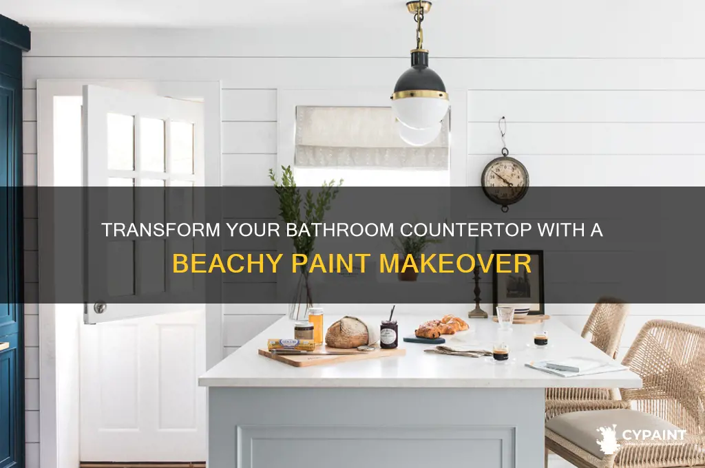 Transform Your Bathroom Countertop With A Beachy Paint Makeover | CyPaint