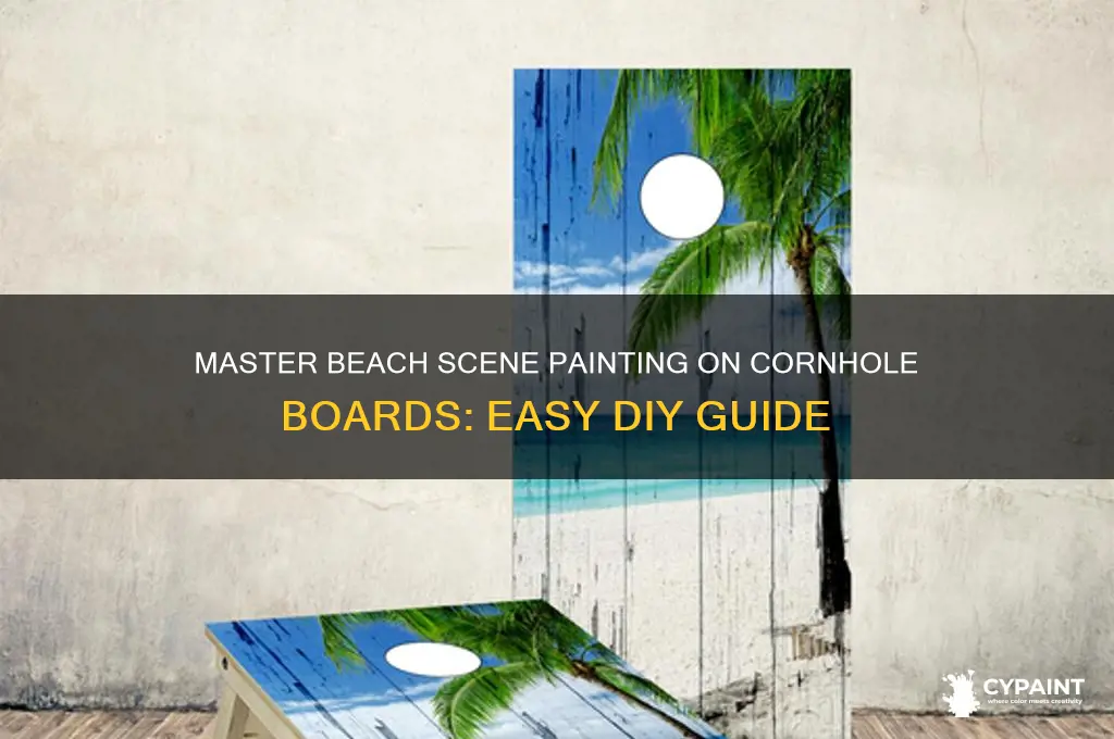 Master Beach Scene Painting On Cornhole Boards: Easy Diy Guide | CyPaint