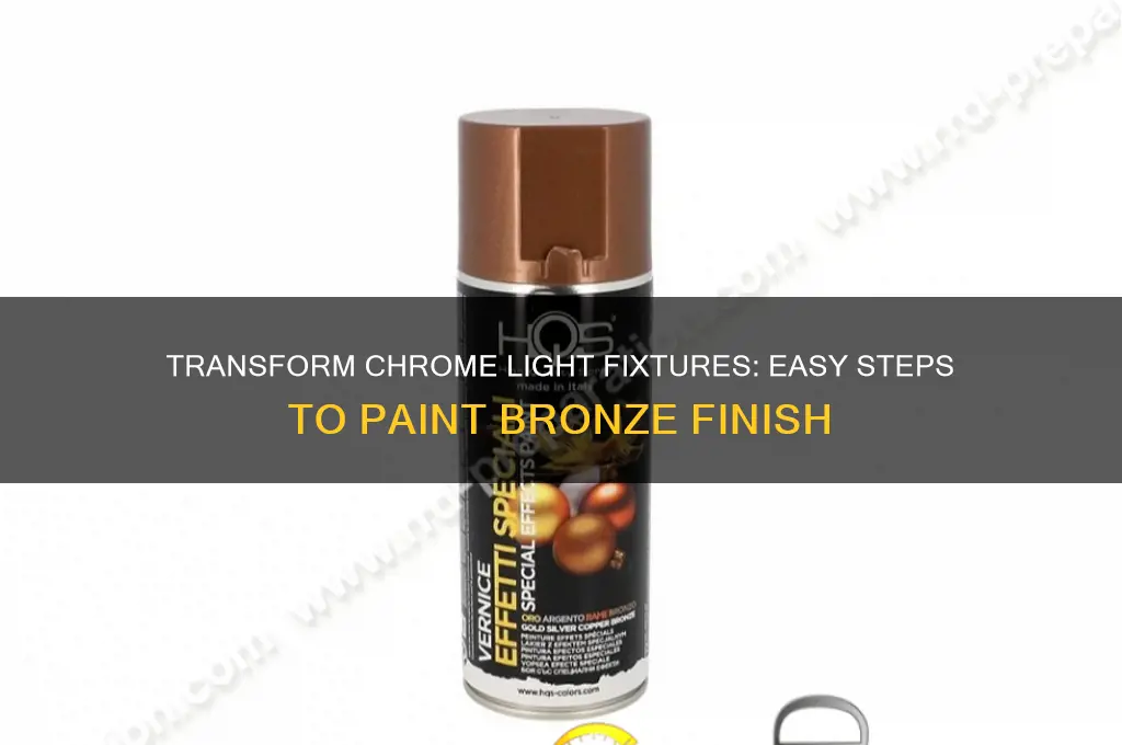 Transform Chrome Light Fixtures: Easy Steps To Paint Bronze Finish ...