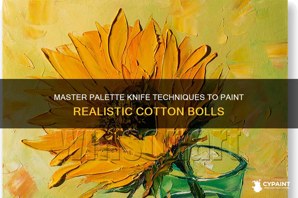 Master Palette Knife Techniques To Paint Realistic Cotton Bolls | CyPaint