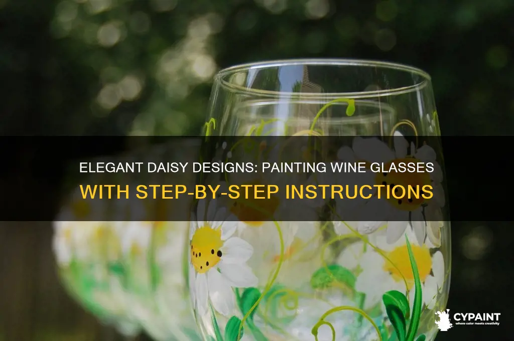 Elegant Daisy Designs: Painting Wine Glasses With Step-By-Step ...