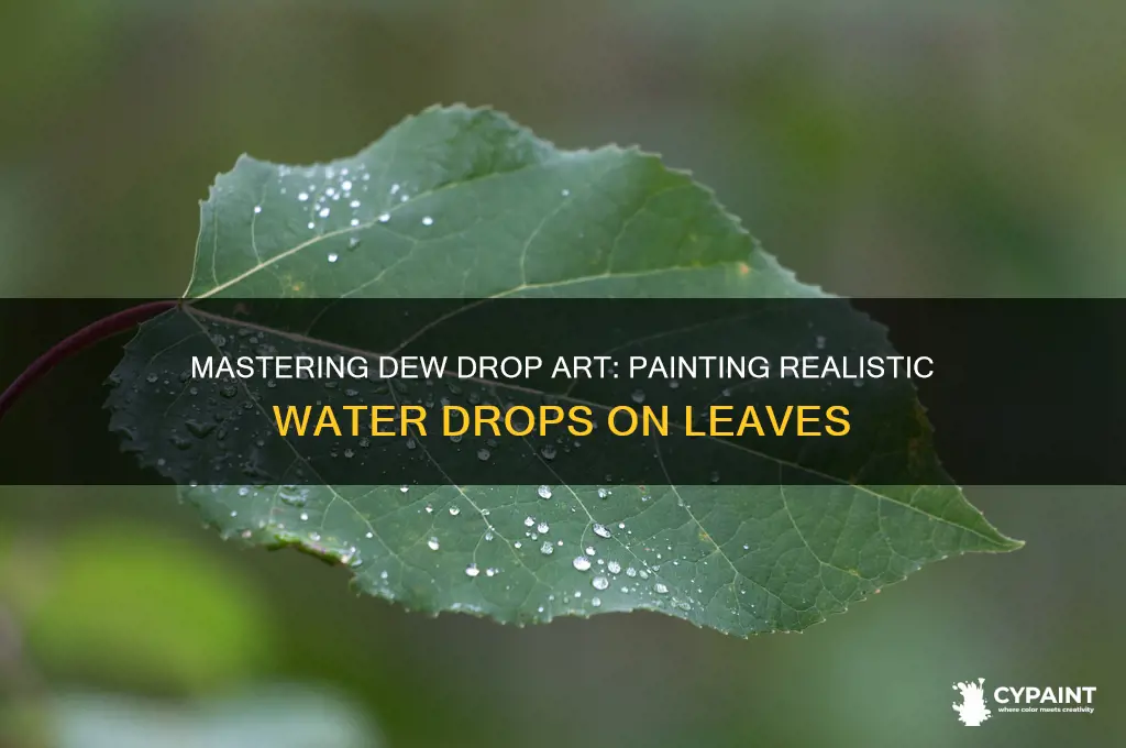 Mastering Dew Drop Art: Painting Realistic Water Drops On Leaves | CyPaint