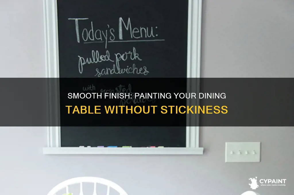 Smooth Finish: Painting Your Dining Table Without Stickiness | CyPaint