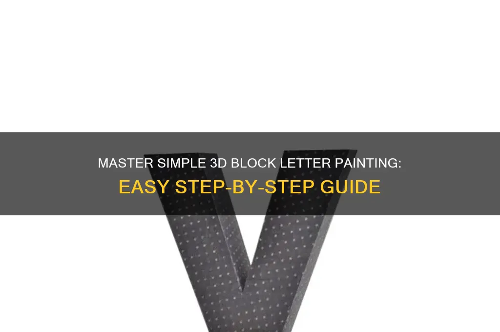 Master Simple 3D Block Letter Painting: Easy Step-By-Step Guide | CyPaint