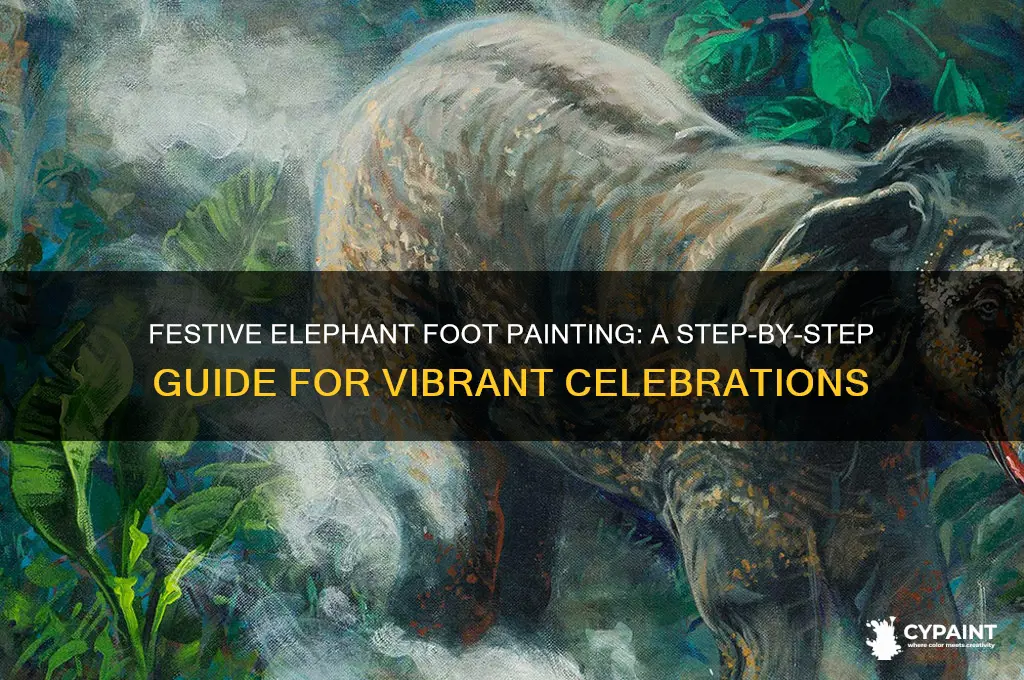 Festive Elephant Foot Painting: A Step-By-Step Guide For Vibrant ...