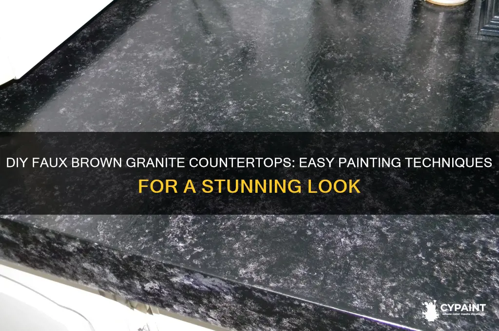 Diy Faux Brown Granite Countertops: Easy Painting Techniques For A ...