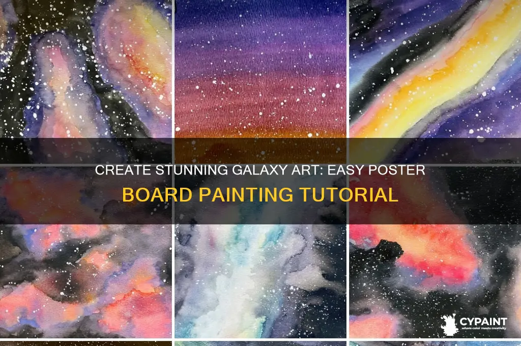 Create Stunning Galaxy Art: Easy Poster Board Painting Tutorial | CyPaint