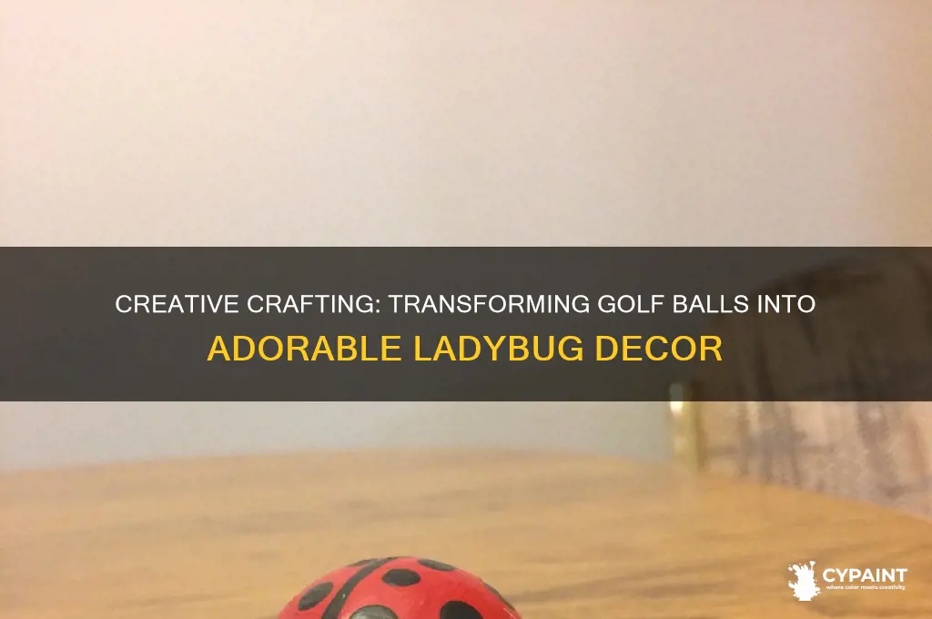 Creative Crafting: Transforming Golf Balls Into Adorable Ladybug Decor ...