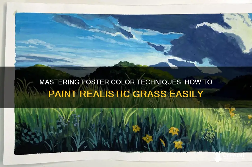 Mastering Poster Color Techniques: How To Paint Realistic Grass Easily ...