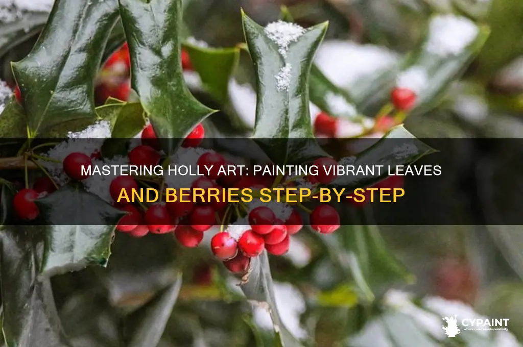 Mastering Holly Art: Painting Vibrant Leaves And Berries Step-By-Step ...