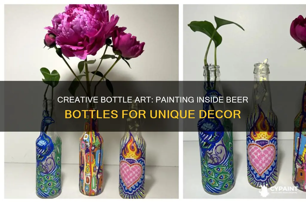 Creative Bottle Art: Painting Inside Beer Bottles For Unique Decor ...