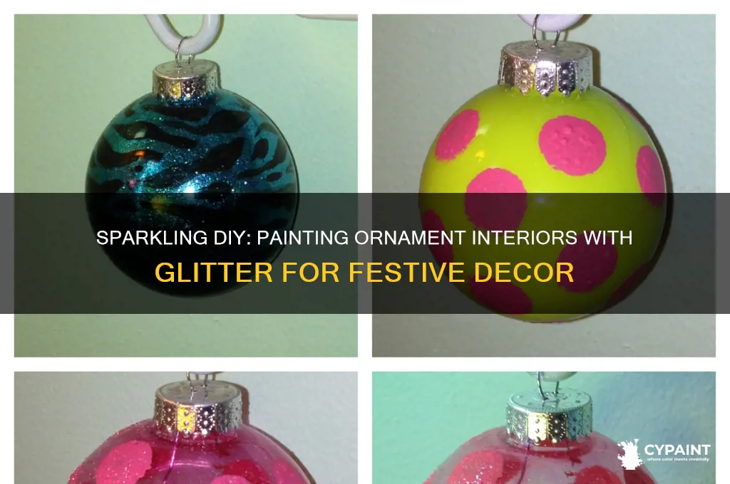 Sparkling Diy: Painting Ornament Interiors With Glitter For Festive ...
