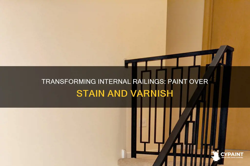 Transforming Internal Railings: Paint Over Stain And Varnish | CyPaint
