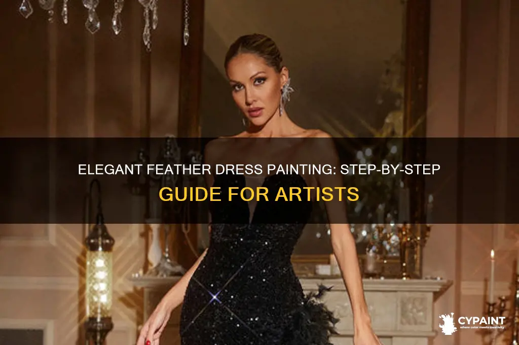 Elegant Feather Dress Painting: Step-By-Step Guide For Artists | CyPaint