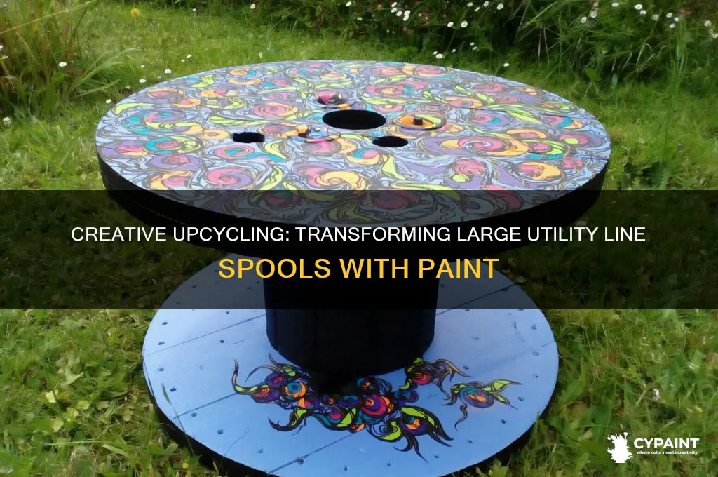 Creative Upcycling: Transforming Large Utility Line Spools With Paint ...