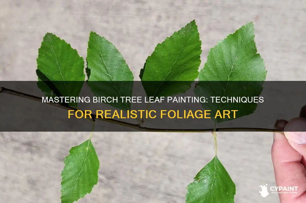 Mastering Birch Tree Leaf Painting: Techniques For Realistic Foliage ...