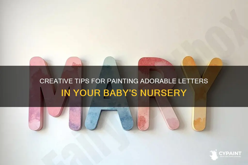 Creative Tips For Painting Adorable Letters In Your Baby’S Nursery ...