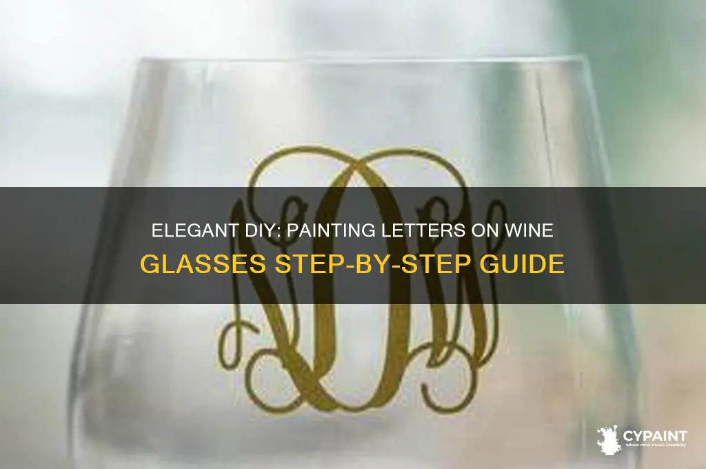 Elegant Diy: Painting Letters On Wine Glasses Step-By-Step Guide | CyPaint