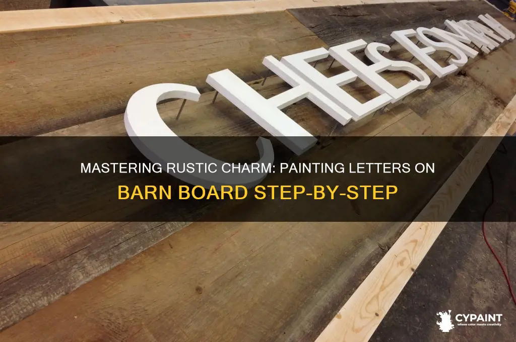 Mastering Rustic Charm: Painting Letters On Barn Board Step-By-Step ...