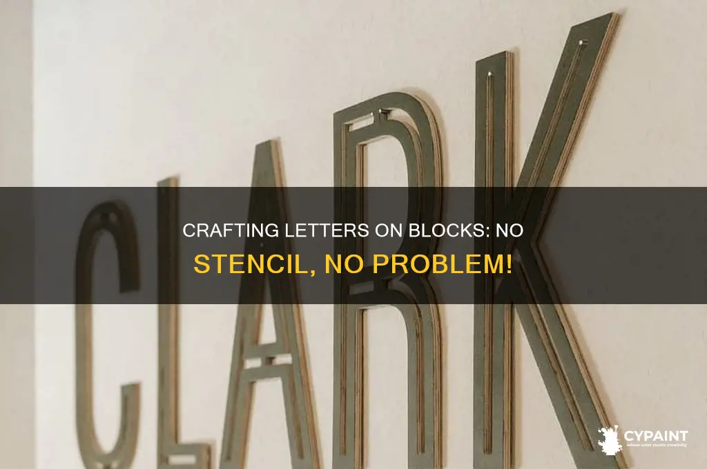 Crafting Letters On Blocks: No Stencil, No Problem! | CyPaint
