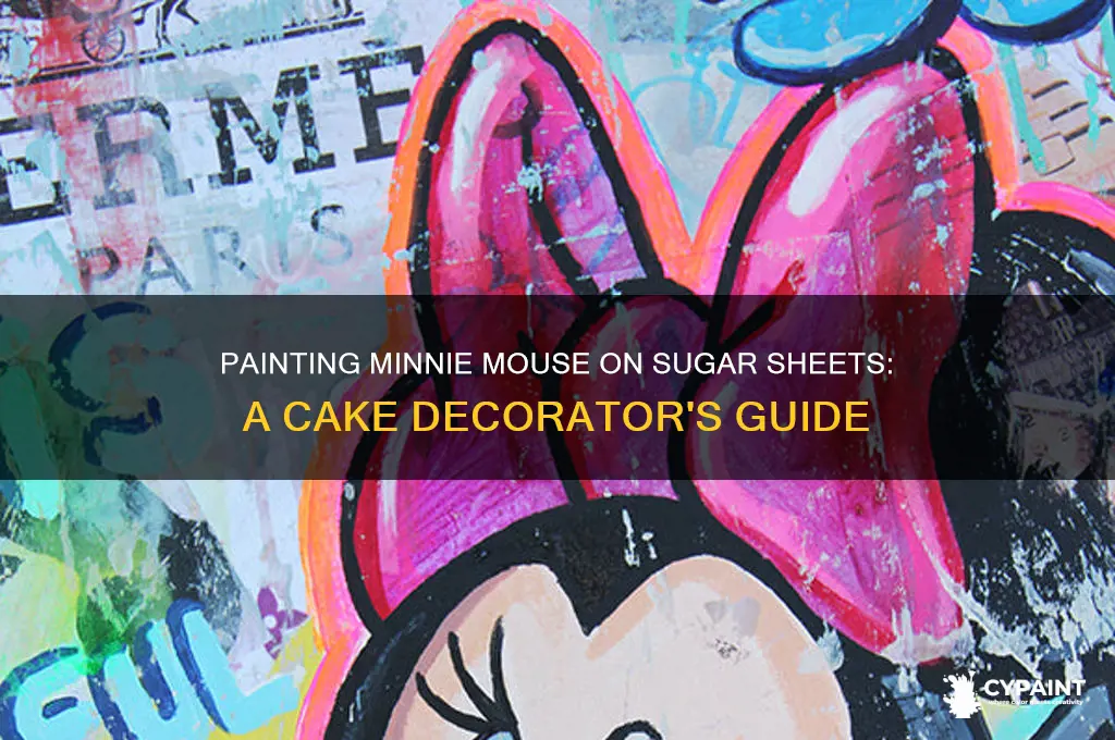 Painting Minnie Mouse On Sugar Sheets: A Cake Decorator's Guide | CyPaint