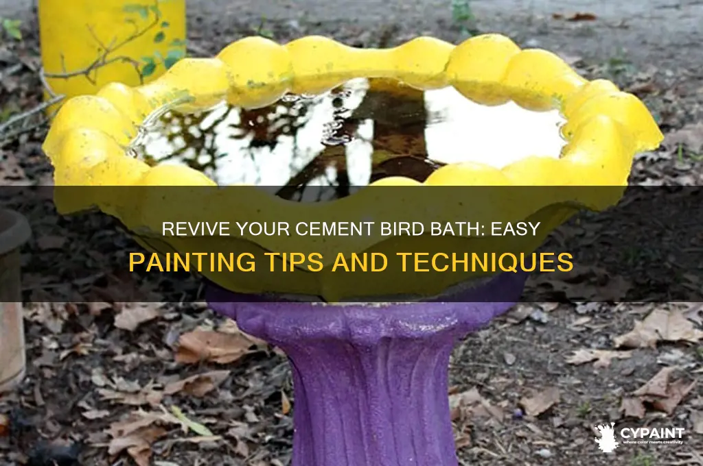 Painting A Concrete Birdbath