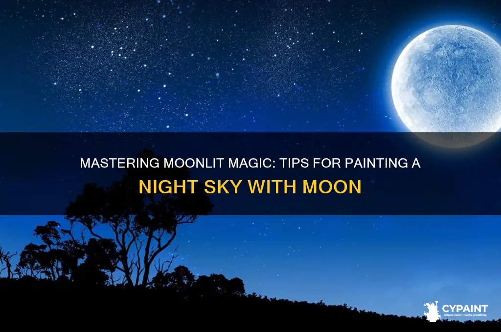 Mastering Moonlit Magic: Tips For Painting A Night Sky With Moon | CyPaint
