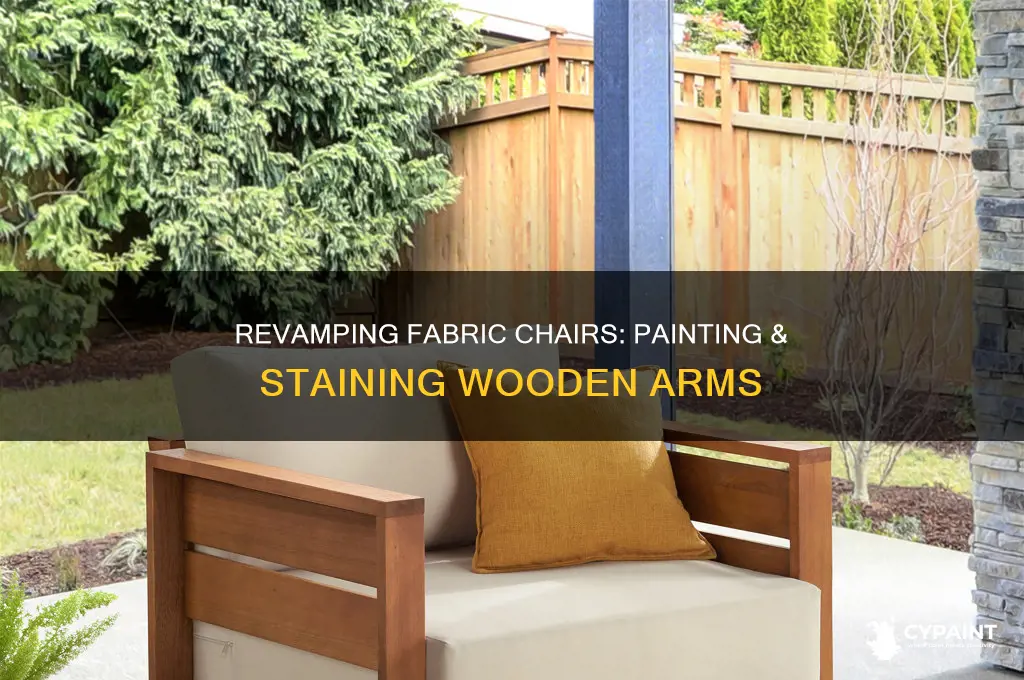 Revamping Fabric Chairs: Painting & Staining Wooden Arms | CyPaint