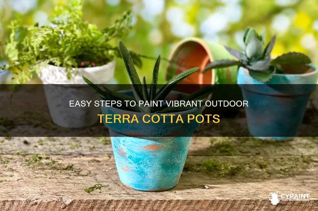 Easy Steps To Paint Vibrant Outdoor Terra Cotta Pots | CyPaint