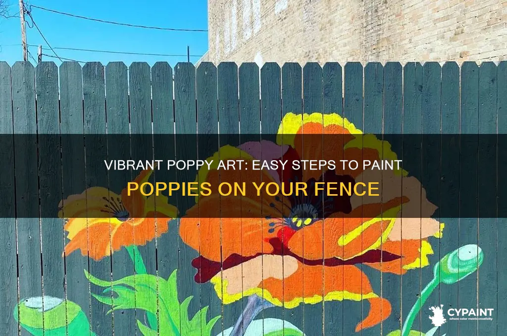 Vibrant Poppy Art: Easy Steps To Paint Poppies On Your Fence | CyPaint