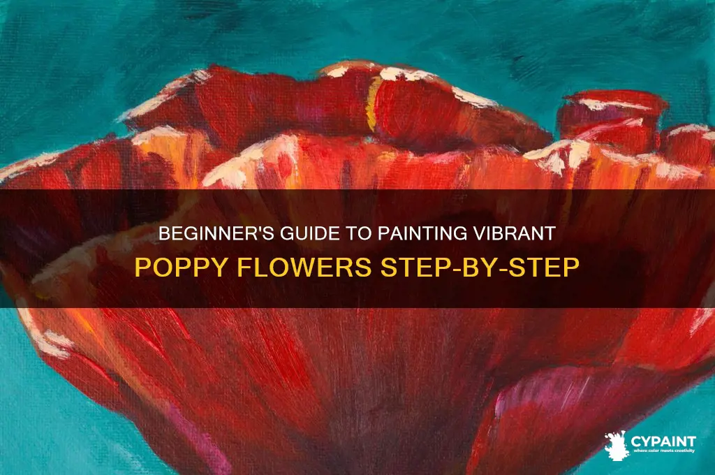 Beginner's Guide To Painting Vibrant Poppy Flowers Step-By-Step | CyPaint