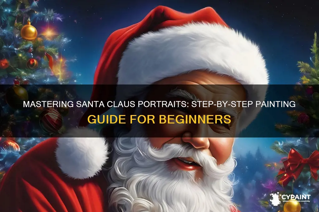 Mastering Santa Claus Portraits: Step-By-Step Painting Guide For ...