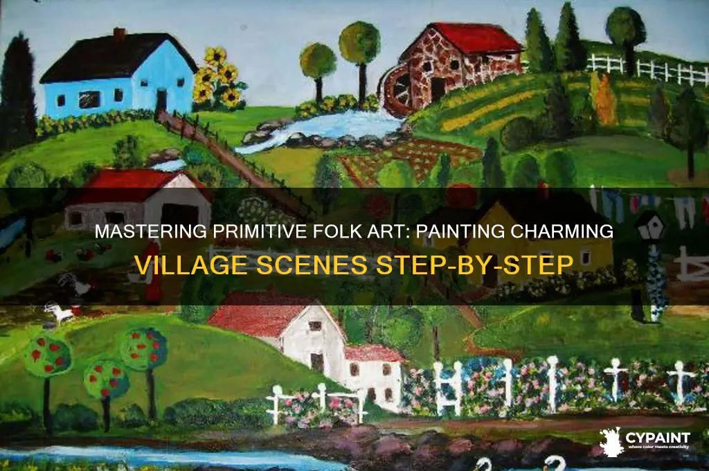 Mastering Primitive Folk Art: Painting Charming Village Scenes Step-By ...