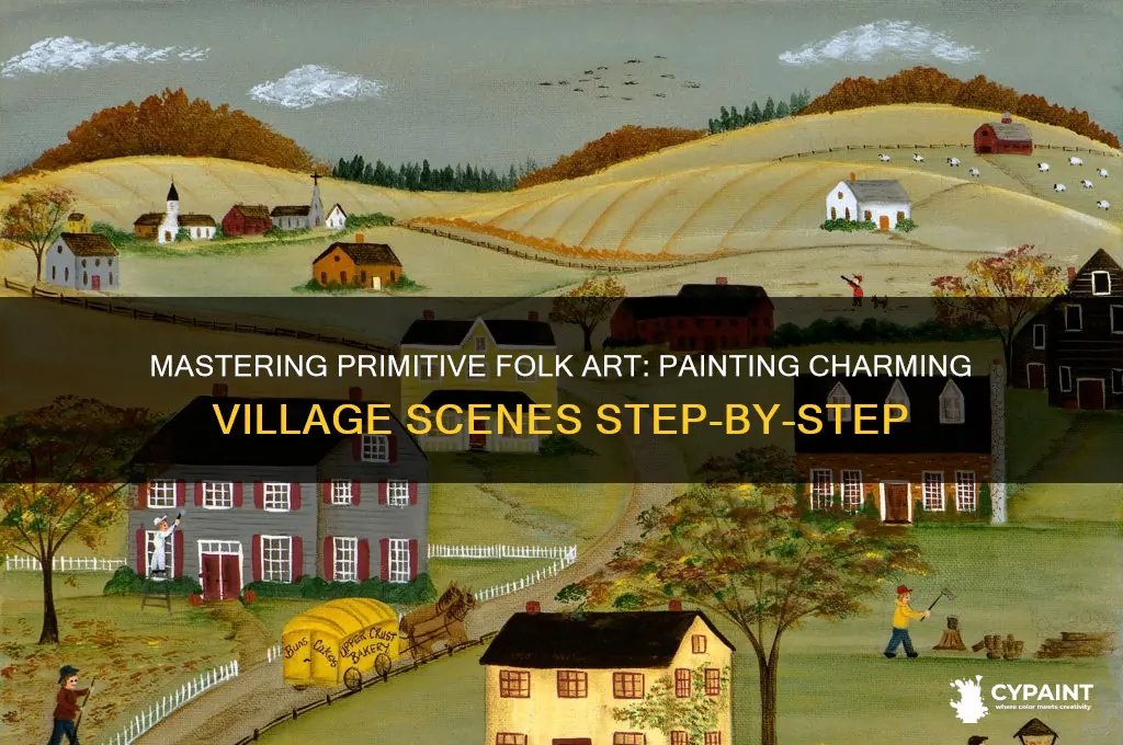 Mastering Primitive Folk Art: Painting Charming Village Scenes Step-By ...