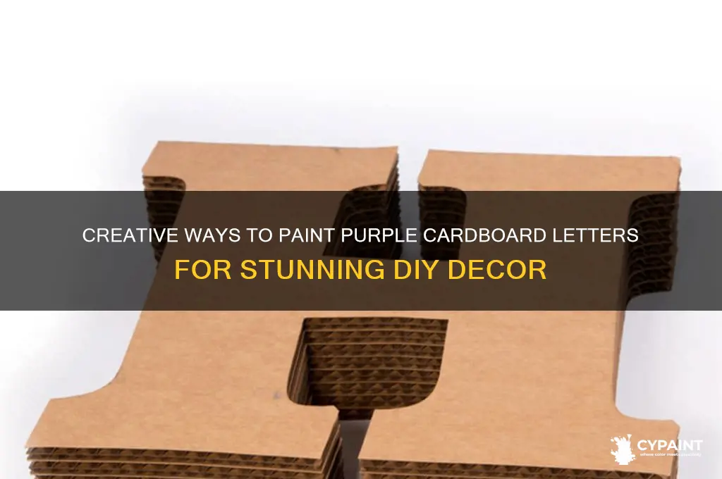 Creative Ways To Paint Purple Cardboard Letters For Stunning Diy Decor ...