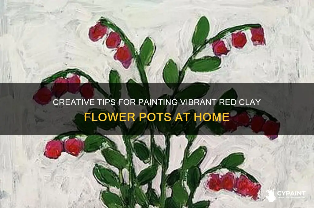 Creative Tips For Painting Vibrant Red Clay Flower Pots At Home | CyPaint
