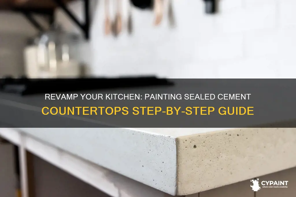 Revamp Your Kitchen: Painting Sealed Cement Countertops Step-By-Step ...