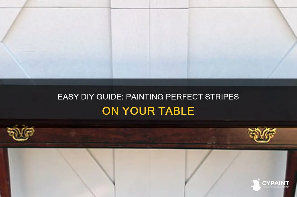 Easy Diy Guide: Painting Perfect Stripes On Your Table | CyPaint
